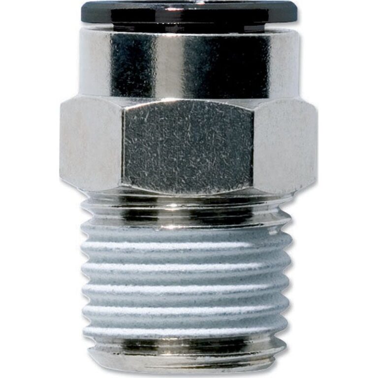 Stud Coupling R 1/8 Male Thread to 8mm Tube - TSB Engineering Ltd